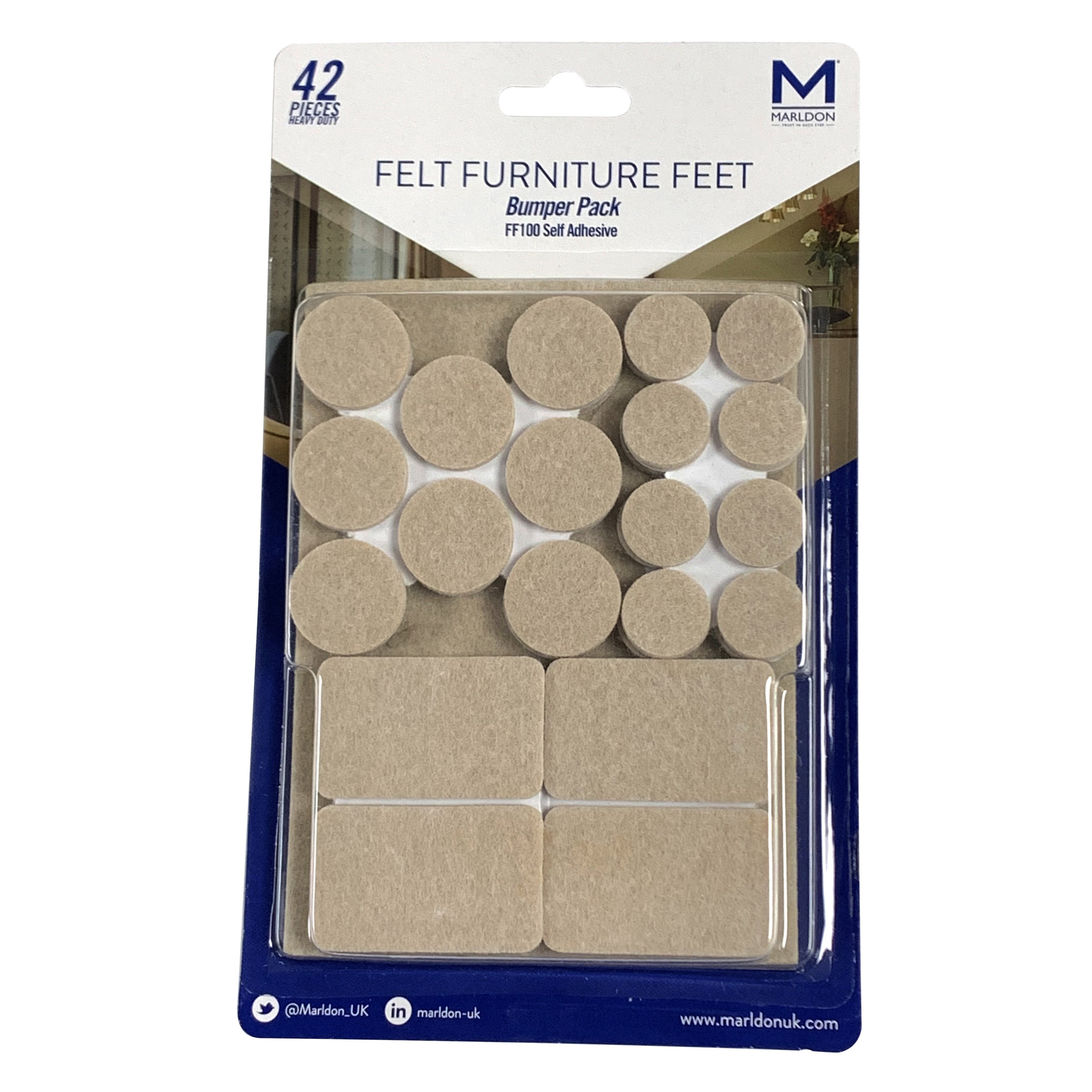 Marldon FF100 Felt Furniture Feet | FloorBase