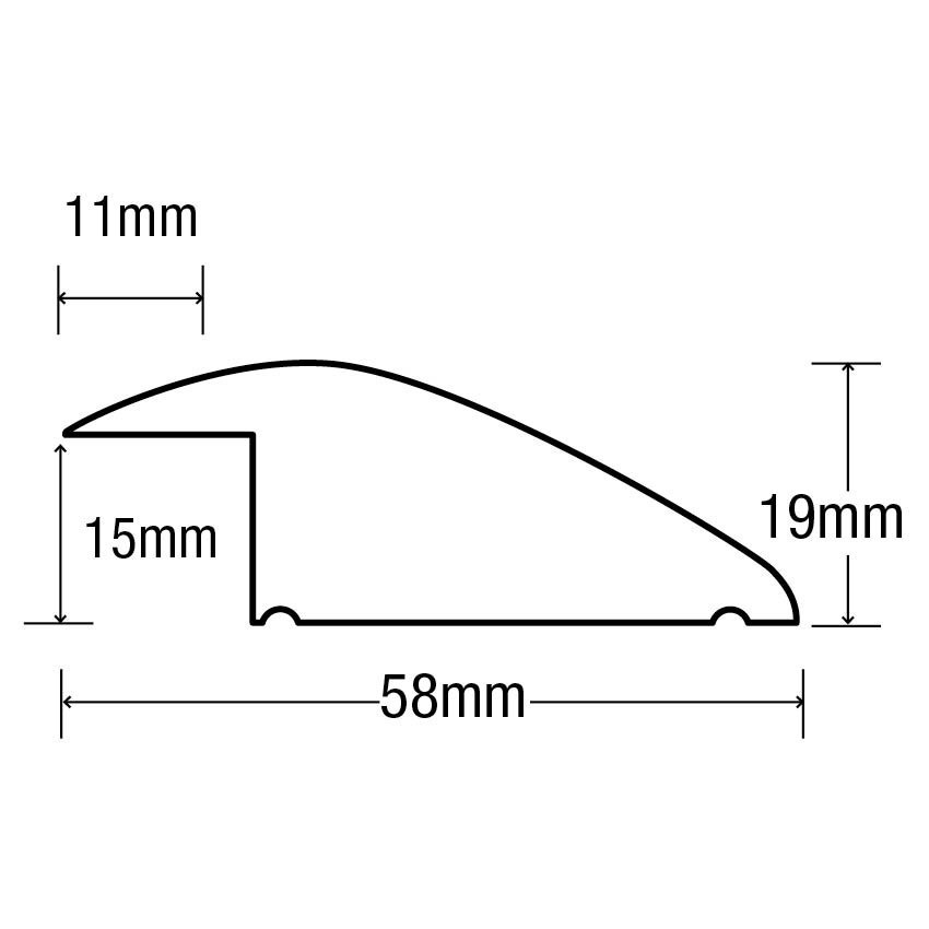 Wood Threshold | Rebated R Section 15mm Rebate | FloorBase