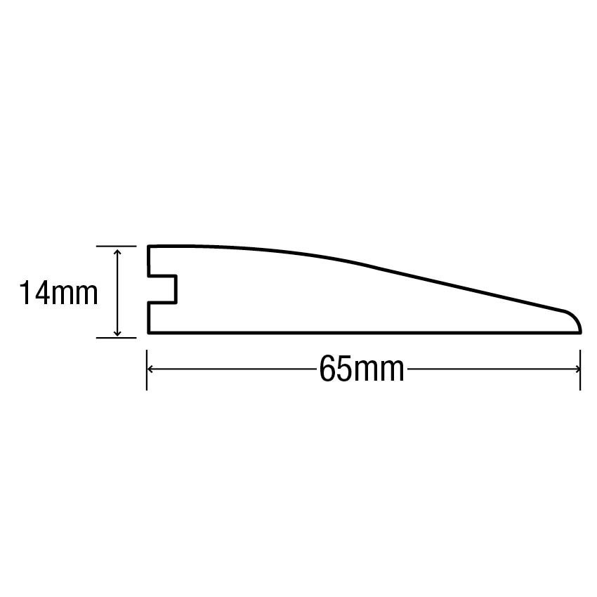 Wood Threshold Ramp Grooved 14mm | FloorBase