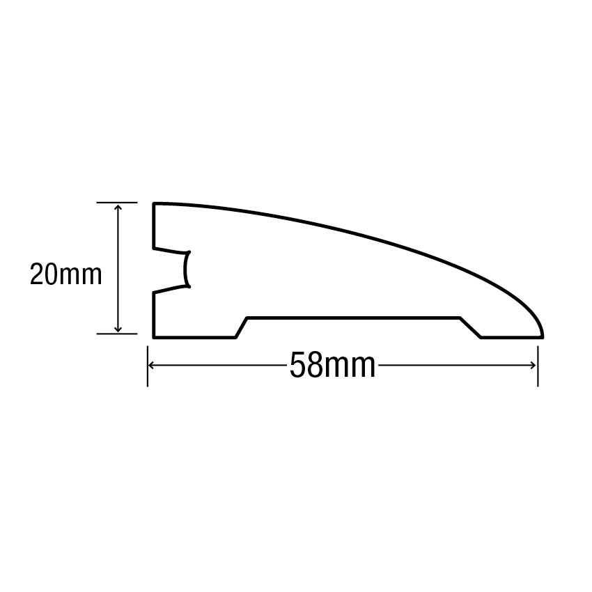 Wood Threshold Ramp Grooved 20mm | FloorBase